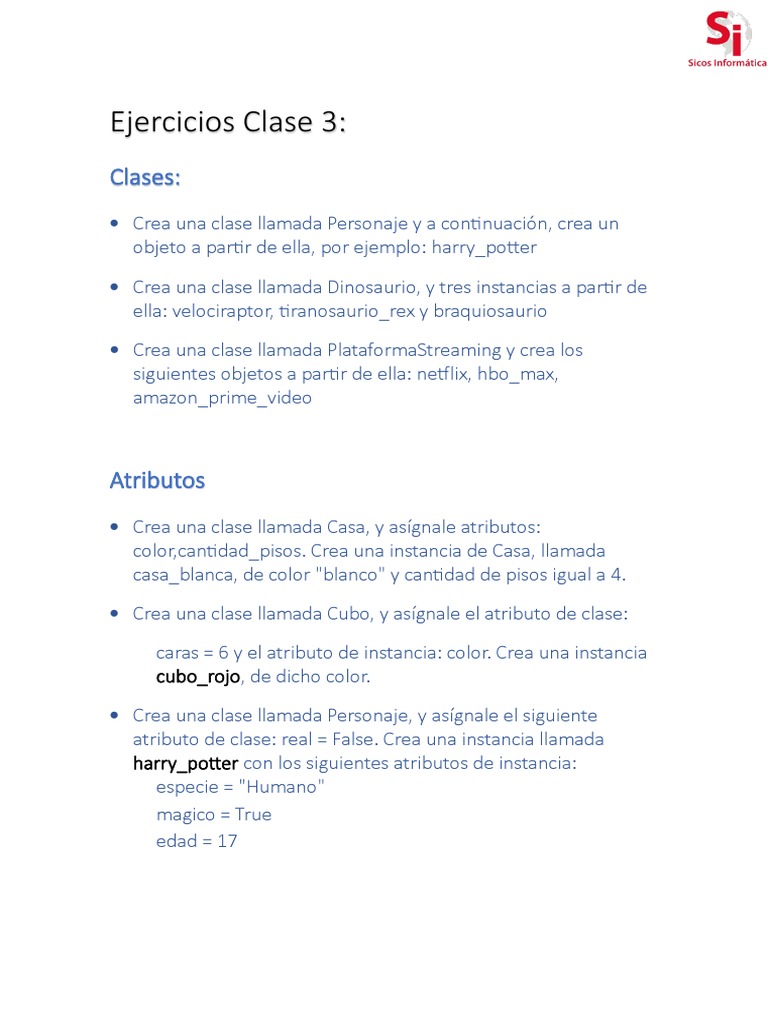 Ejercicios Clase 3 | PDF | Herencia (Programación Orientada a Objetos) | Ingeniería de software