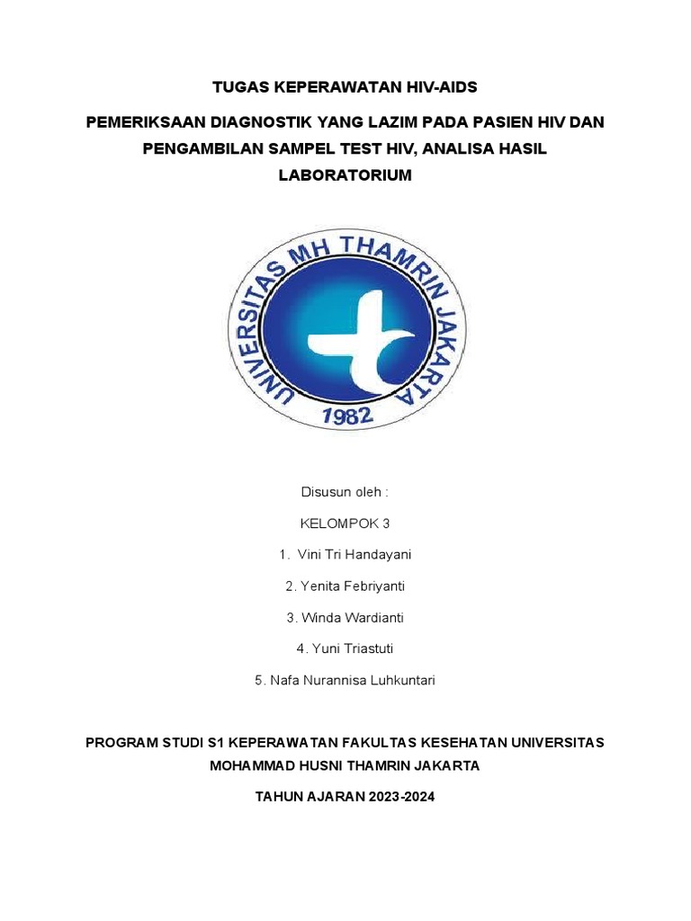 Makalah Keperawatan Hiv - Aids Kelompok 3 Thamrin 2023 New | PDF | Pengembangan Diri | Sains ...