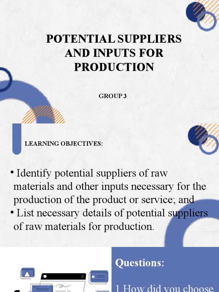Identifying Potential Suppliers Guide | PDF | Supply Chain | Private Sector