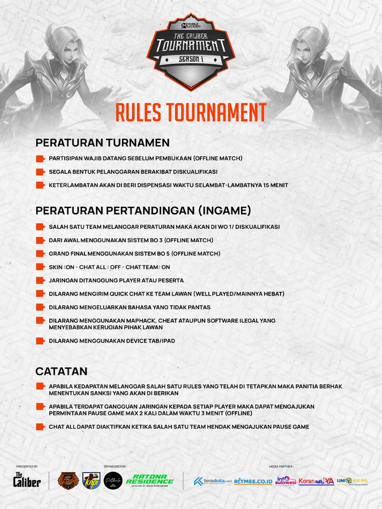 Rules Pertandingan Mobile Legend | PDF