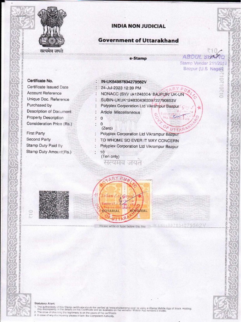 Affidavit and Notary 10 - Compressed | PDF