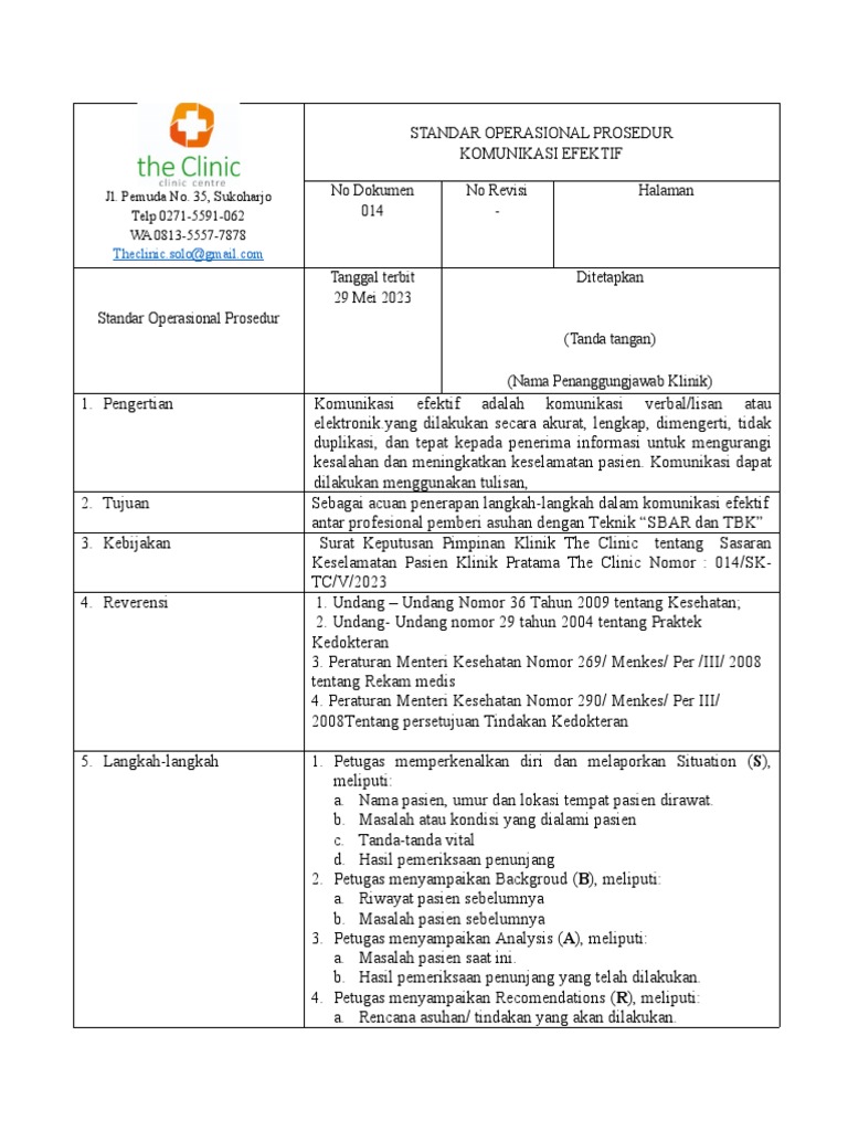 PMKP 2 EP 2 SOP Komunikasi Efektif | PDF