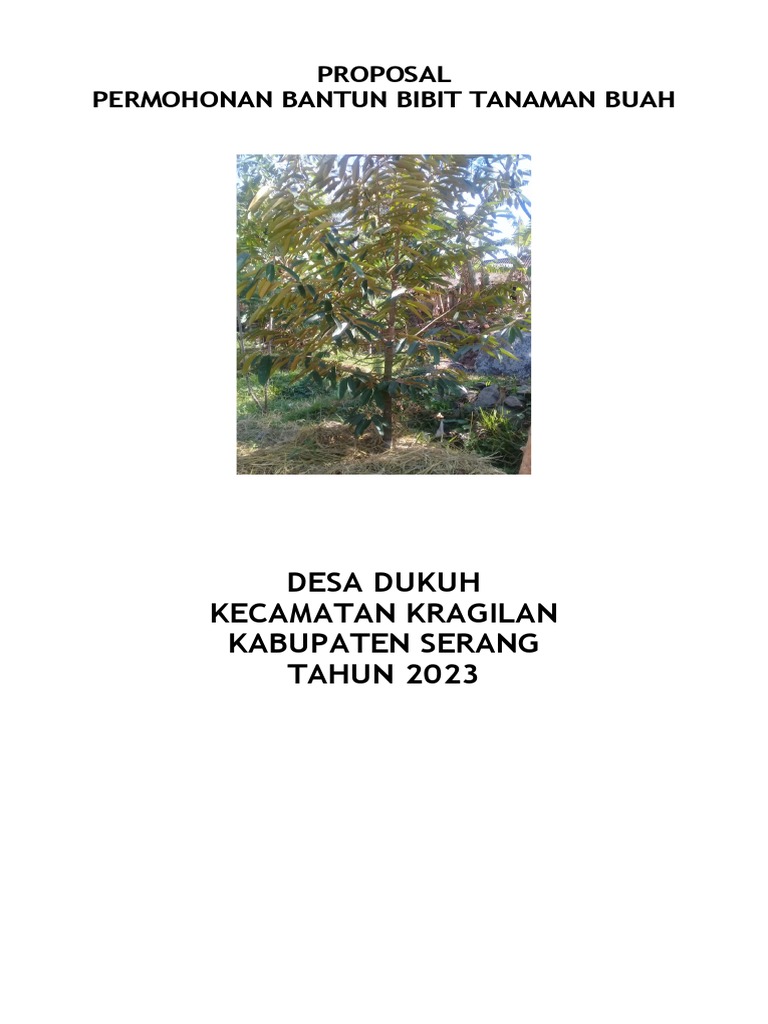 Proposal Tanaman Bibit Buah | PDF