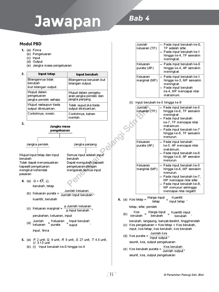 Keluaran Marginal dan Input Berubah | PDF