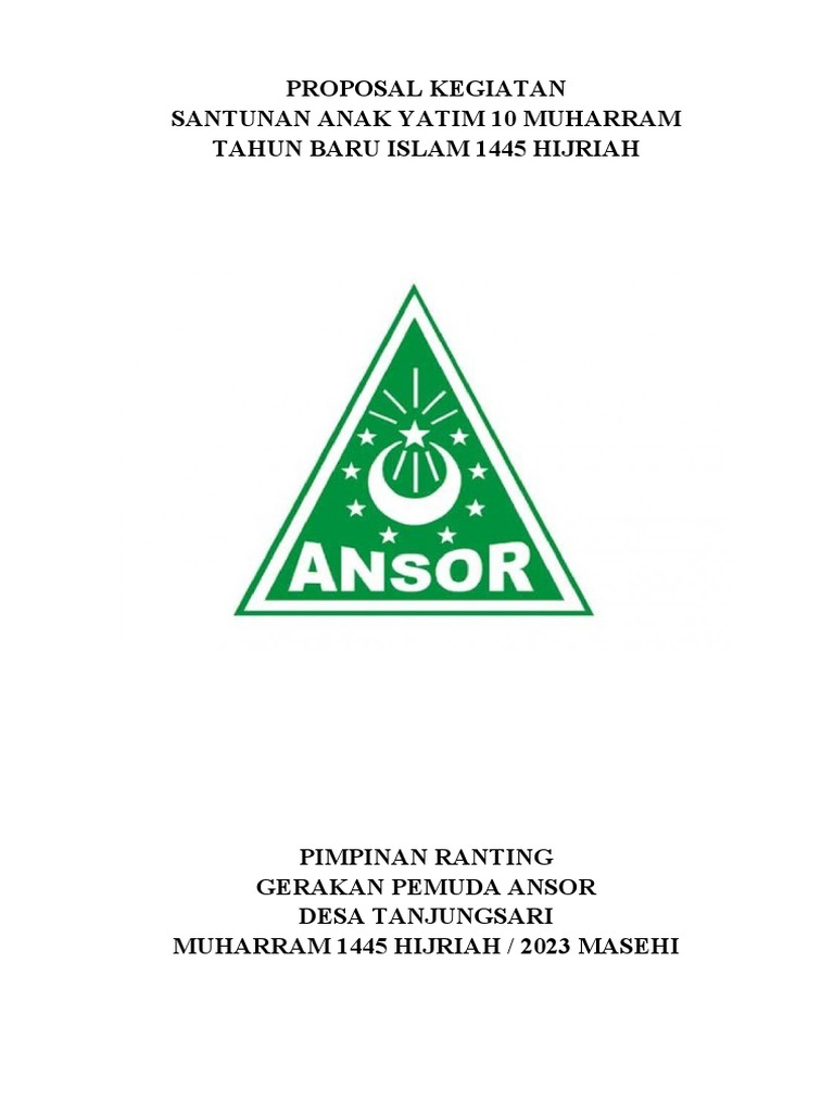 Santunan Anak Yatim 10 Muharram 1445 | PDF