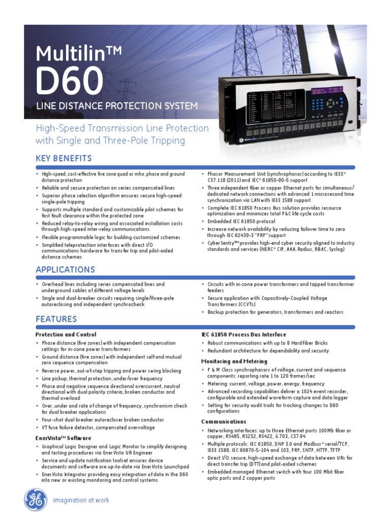 GE D60 Catalog | PDF