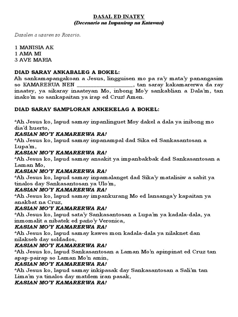 Novena Parad Saray Kakamarerwa | PDF