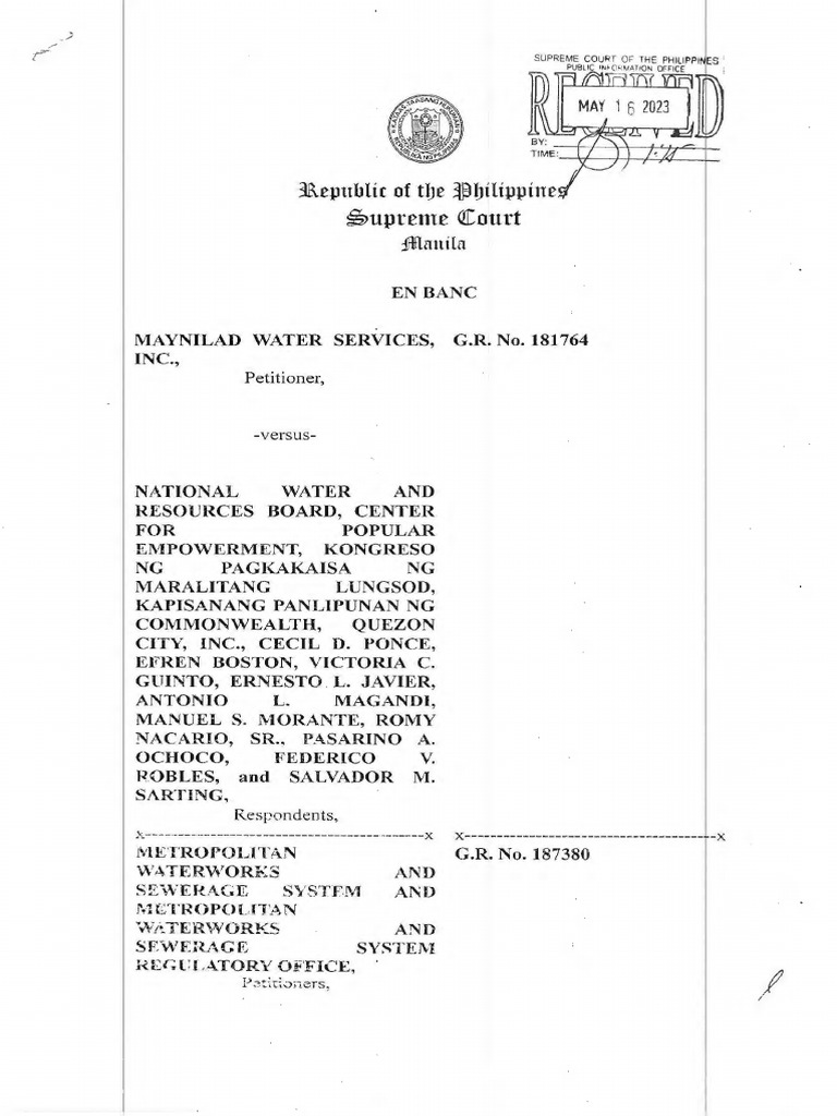 Maynilad vs. NWRB - Corporate Tax | PDF | Taxes | Taxpayer