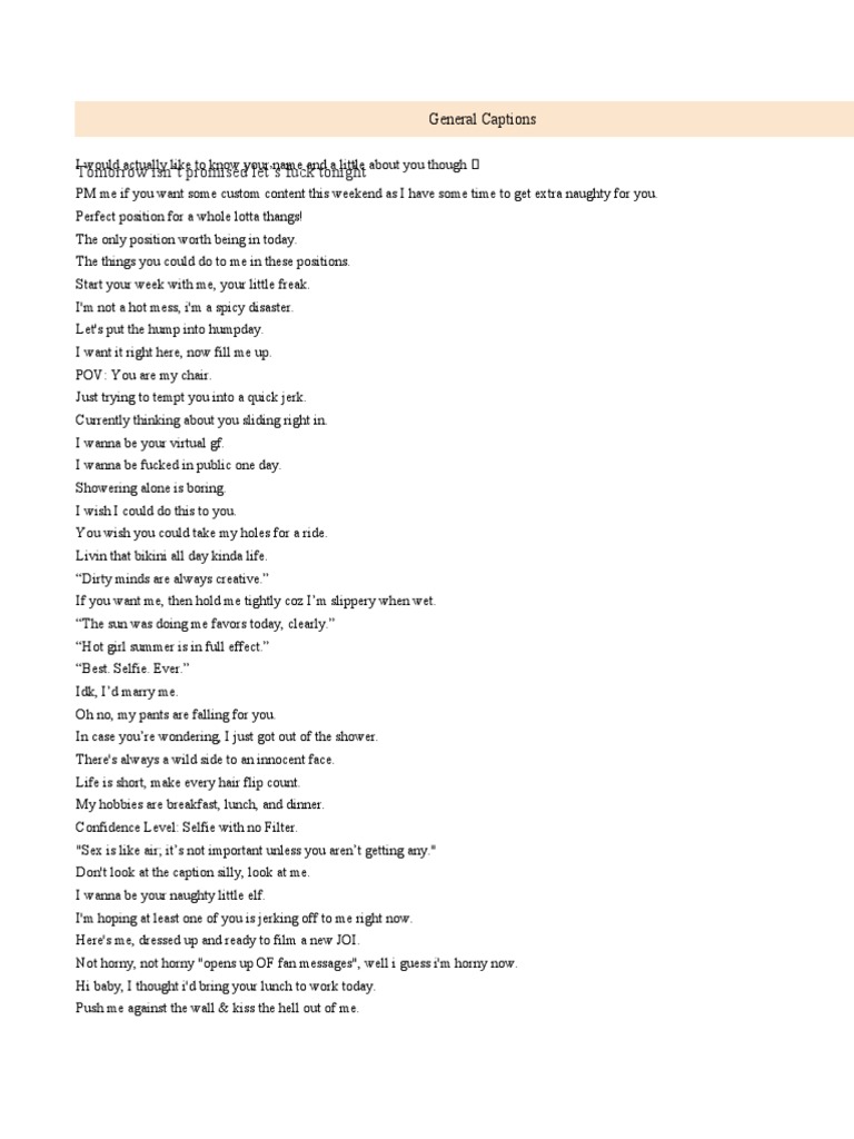 1000 of Captions Master | PDF | Foot | Vagina