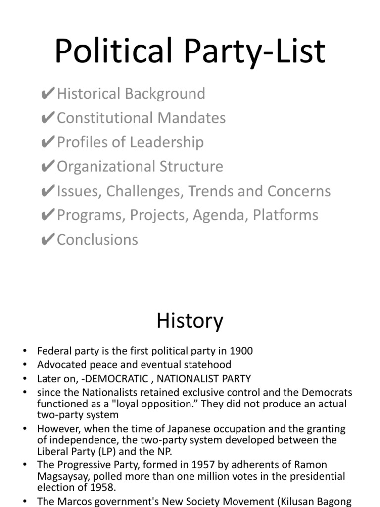 Political Party-List | Download Free PDF | Corazon Aquino | Elections