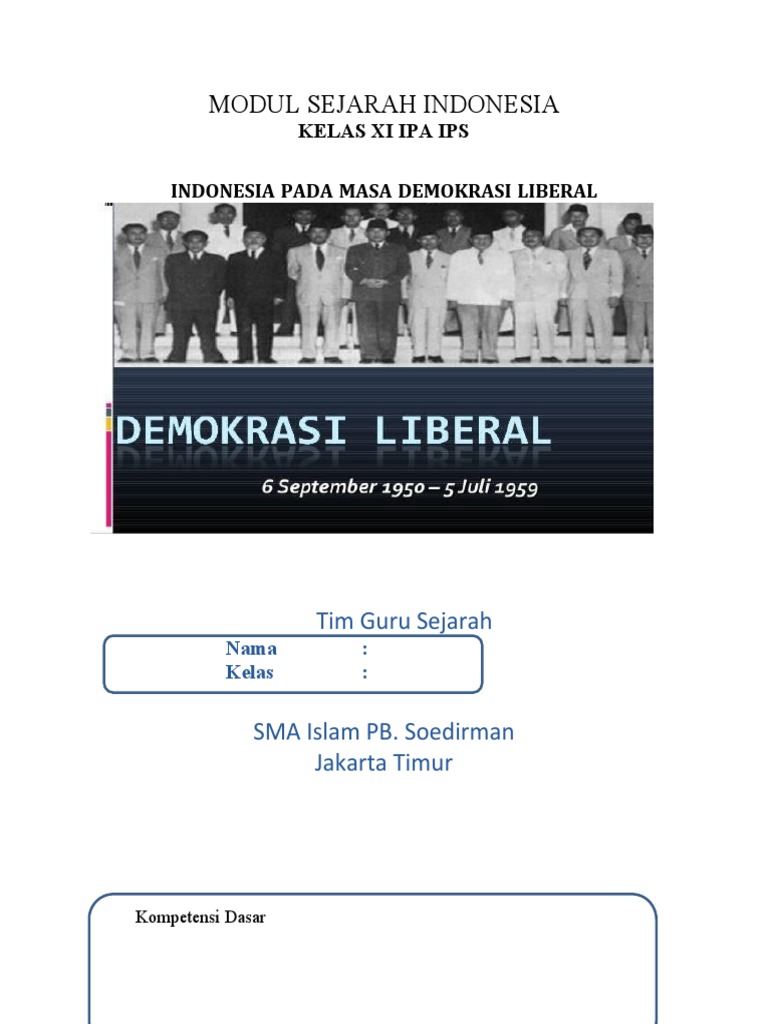 Demokrasi Liberal Indonesia: Sejarah dan Tantangan | PDF | Ilmu Sosial ...