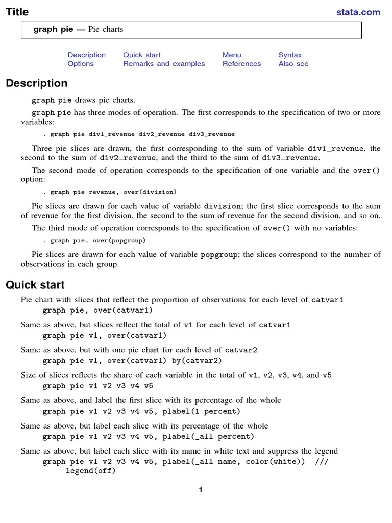 Stata Pie Charts | PDF
