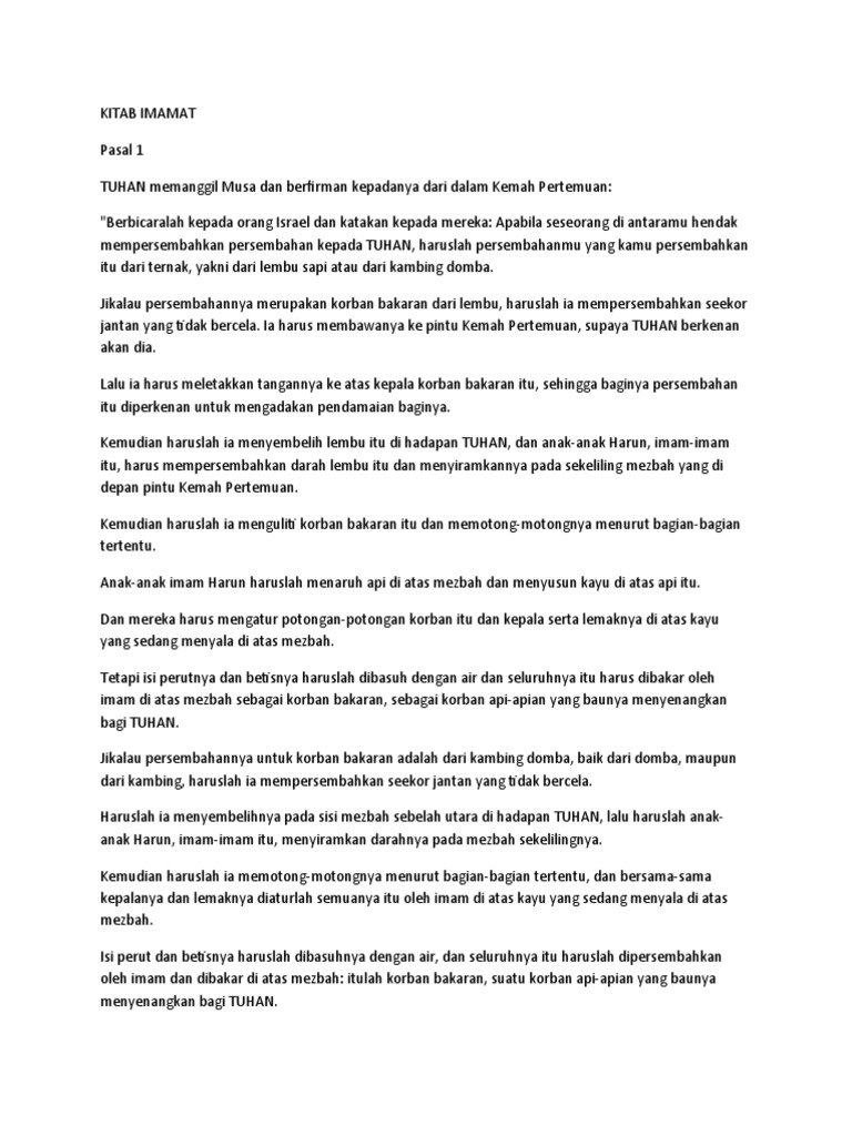 KITAB IMAMAT-WPS Office | PDF