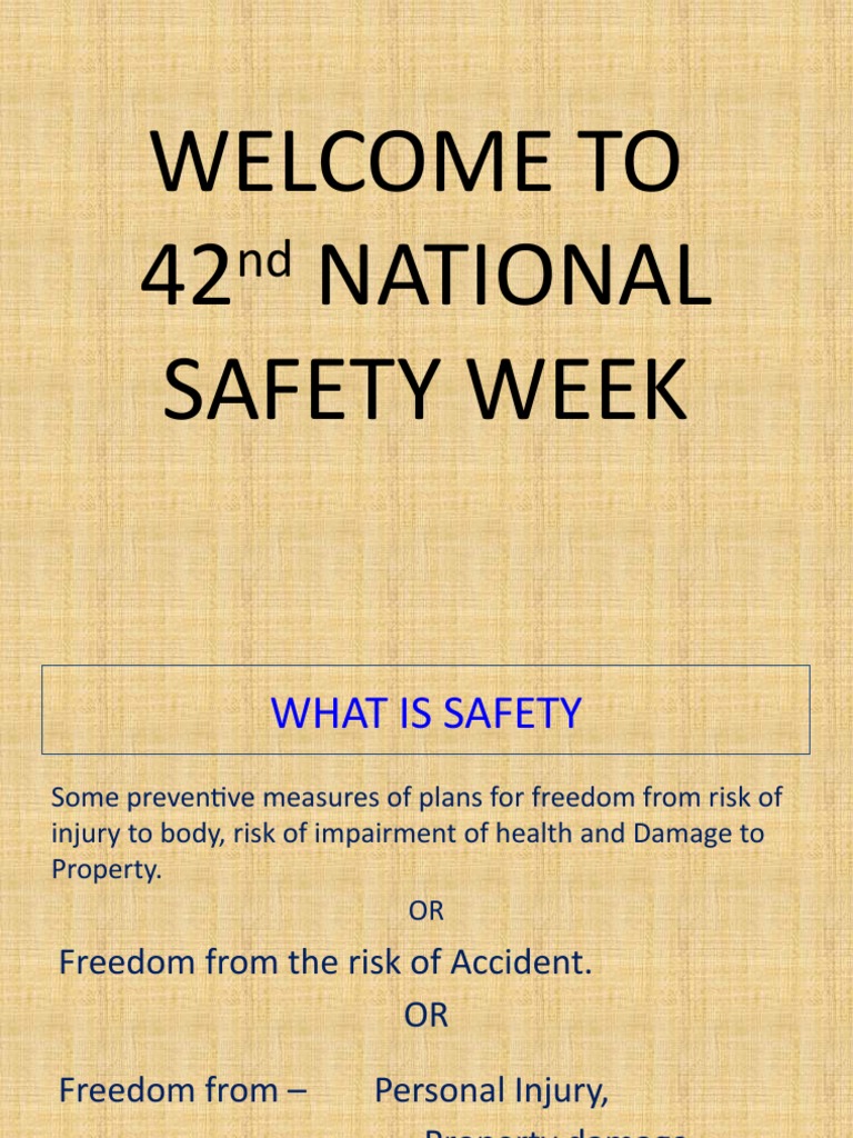 42 Safety Week | PDF | Safety | Risk