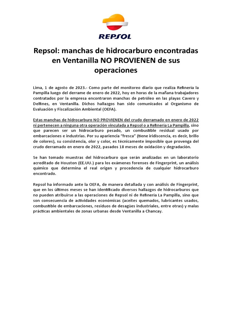 Comunicado Repsol | PDF