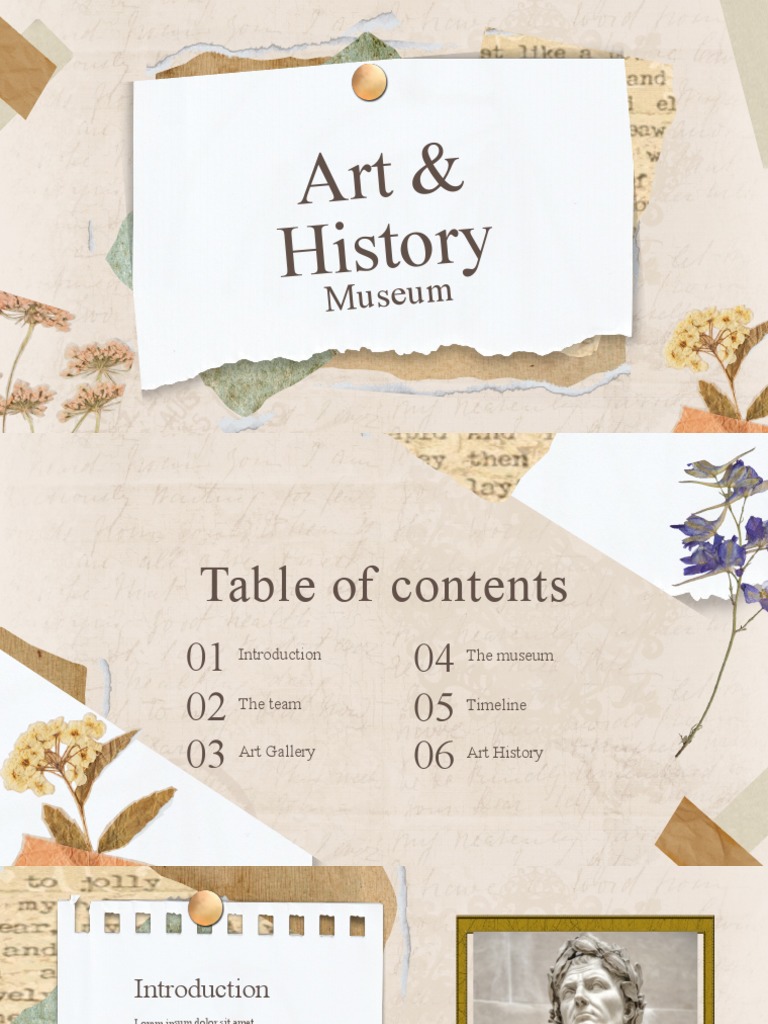 Beige Scrapbook Art and History Museum Presentation | PDF