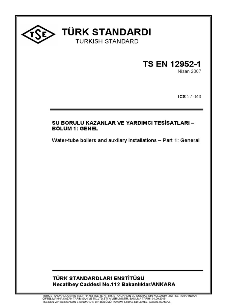 TS en 12952 1 | PDF