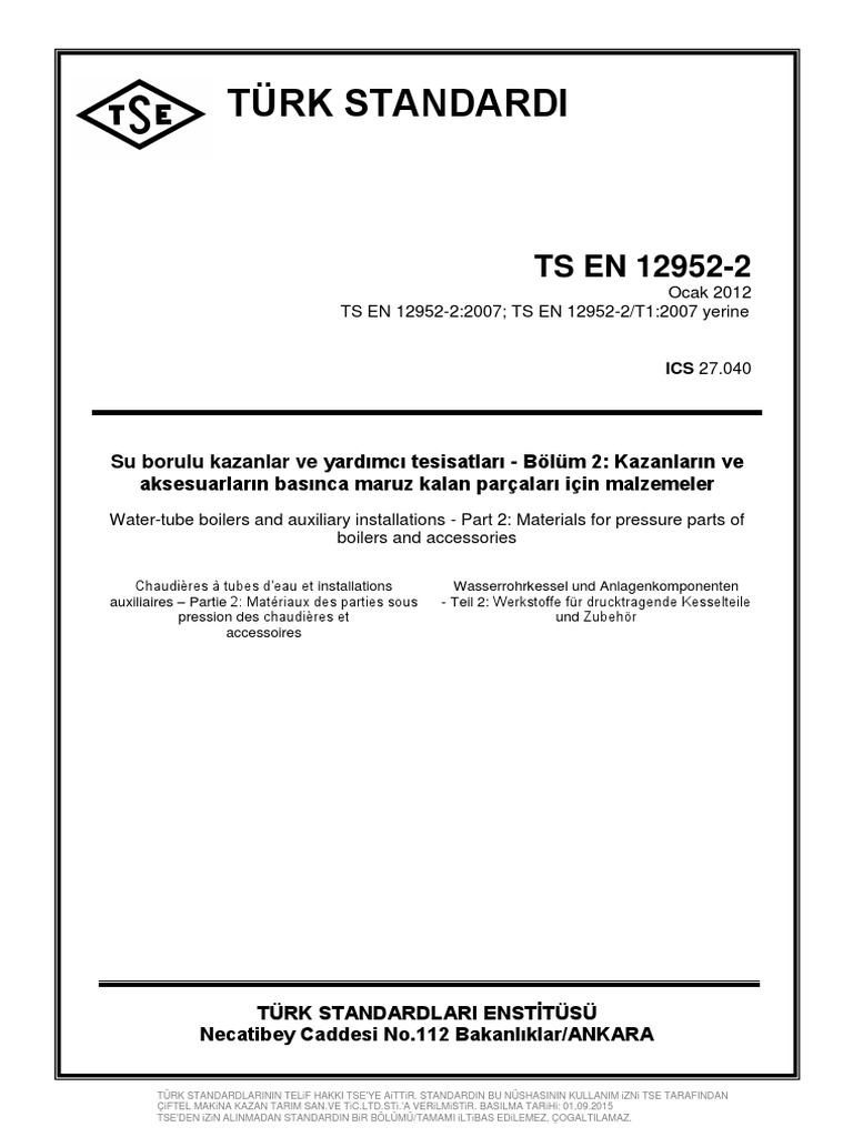 TS en 12952 2 | PDF