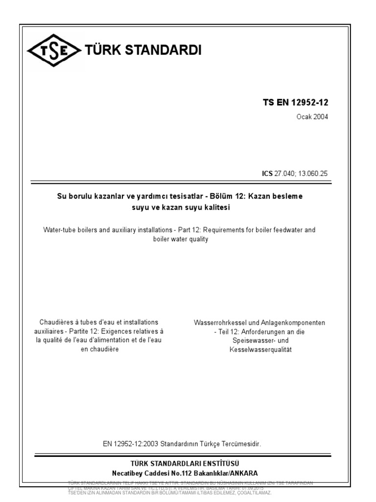 TS en 12952 12 | PDF