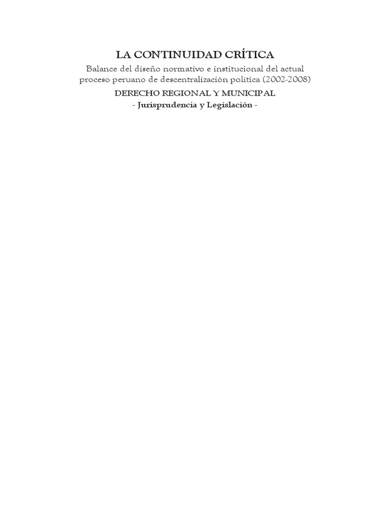 Johnny Zas Friz - La Continuidad Crítica | PDF | Federación | Estado ...