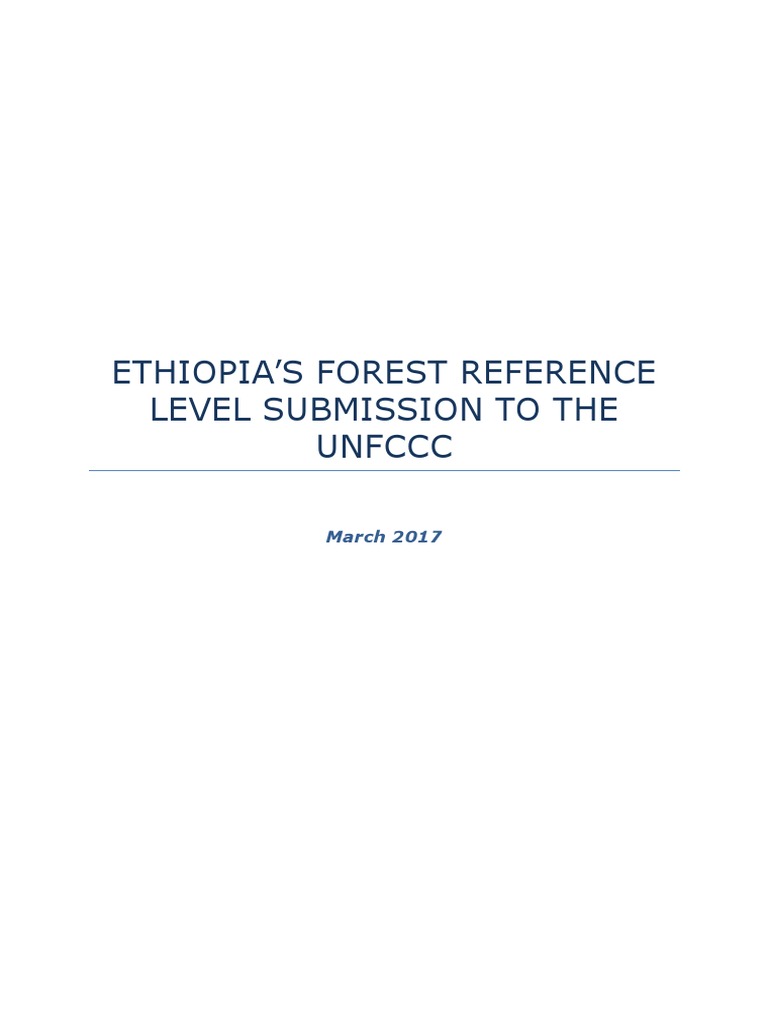 Ethiopia's Forest Reference Level | PDF | Reducing Emissions From Deforestation And Forest ...