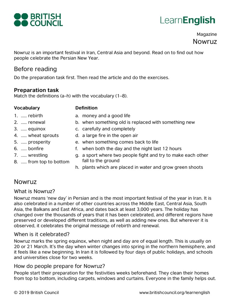 Nowruz: Celebrating the Persian New Year | PDF | Foods