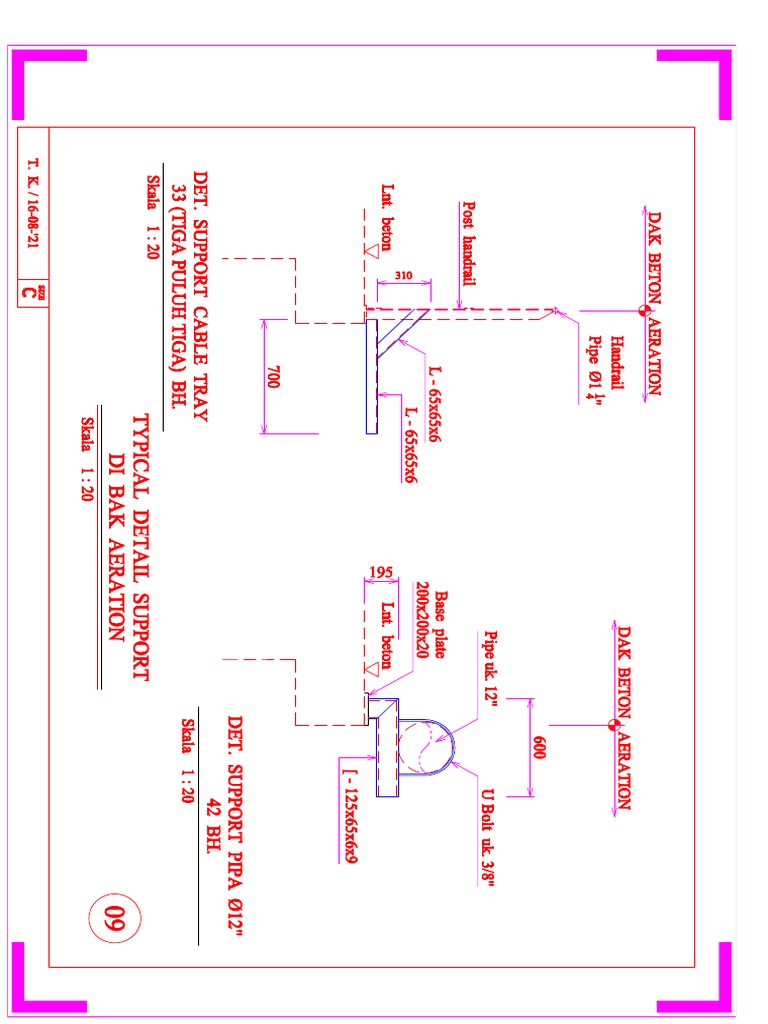 Dwg Support Cable & Pipa | PDF
