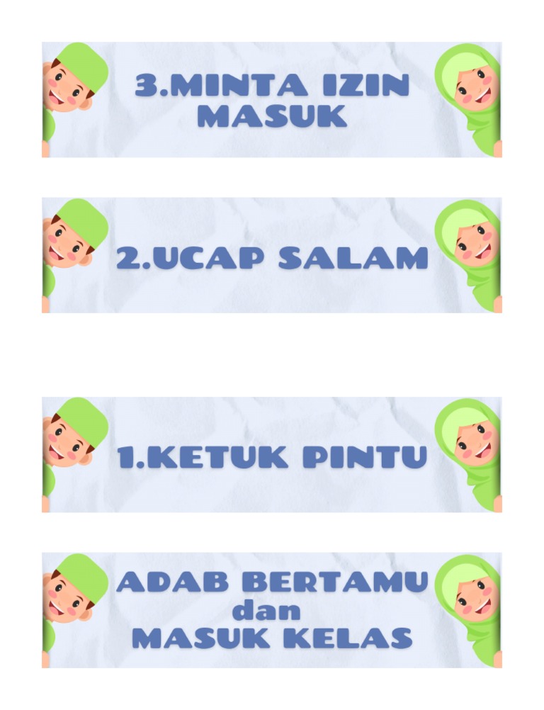 ADAB MASUK KELAS | PDF