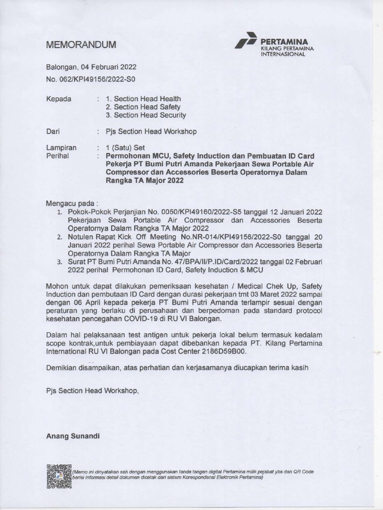 Pengajuan Proses MCU-IDC-Induction Pek Sewa Compr | PDF