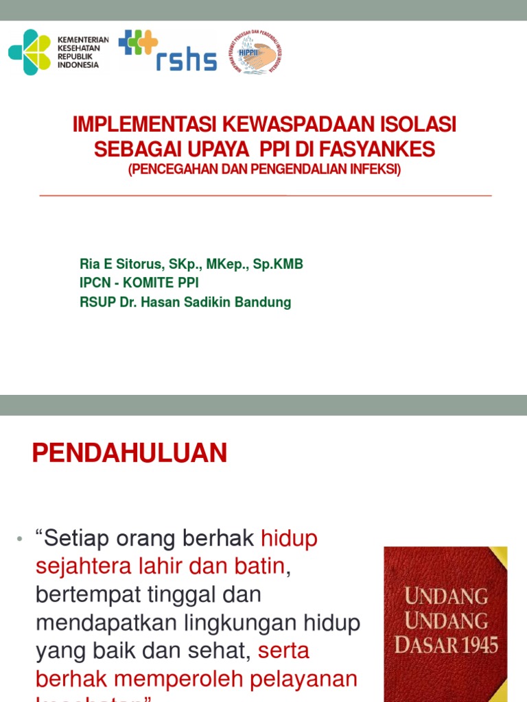 Kewaspadaan Isolasi - Ppi CSSD (Ria Sitorus) | PDF