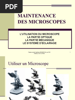 Fiche De Travail Sur Les Parties D'un Microscope
