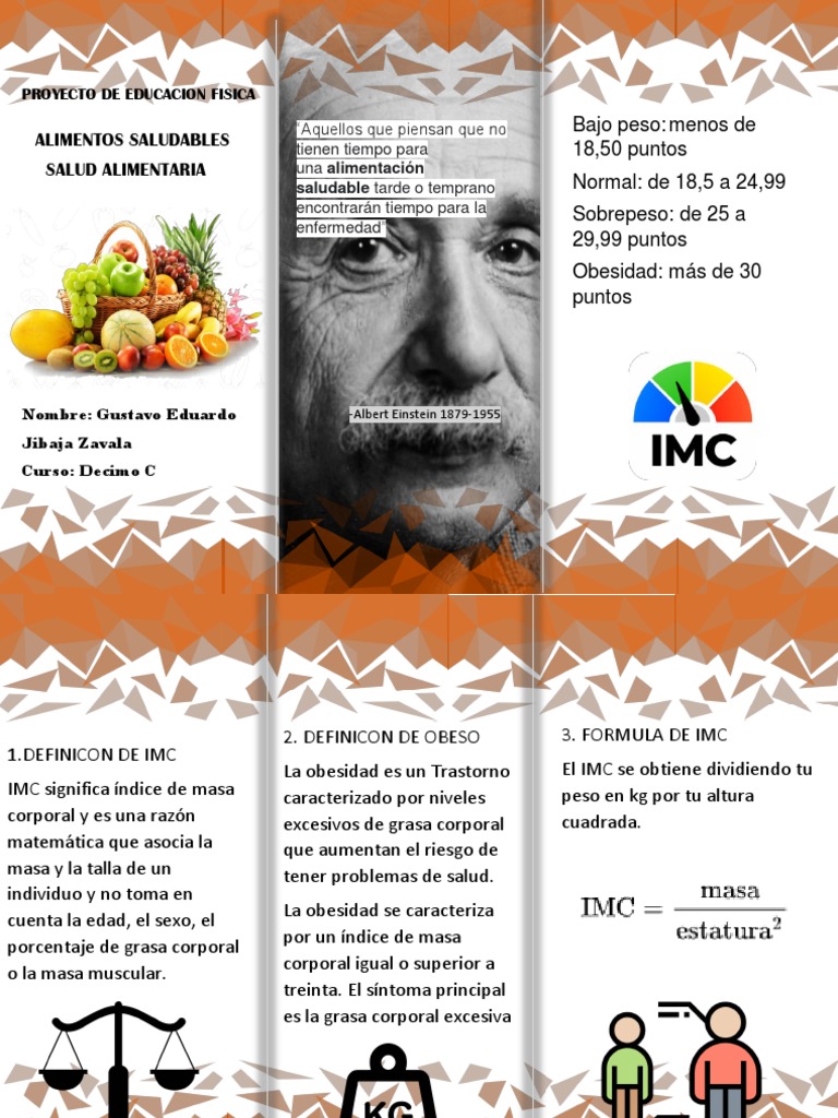 Triptico Sobre IMC | PDF | Salud y bienestar