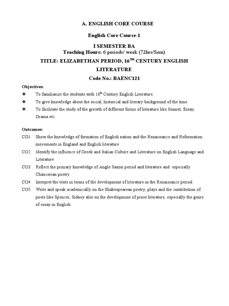 English Optional First Ba | PDF