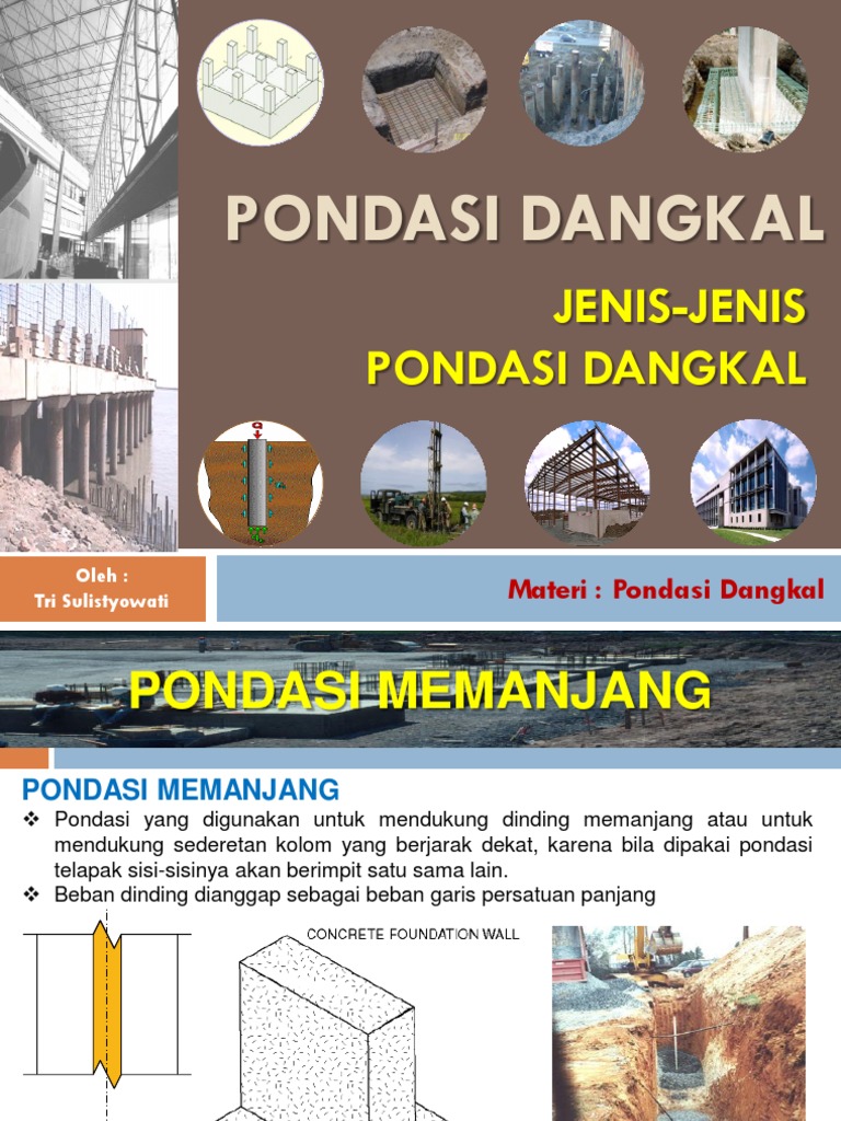 Jenis-Jenis Pondasi Dangkal | PDF