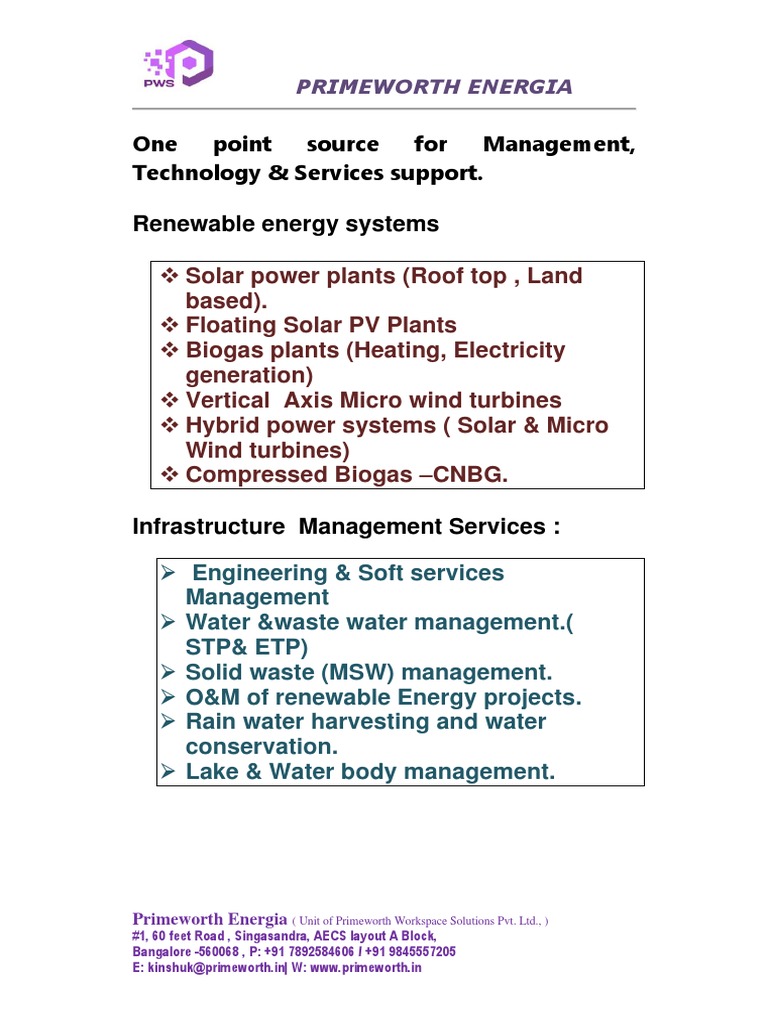 PWS Profile - Enfra - 3 | PDF