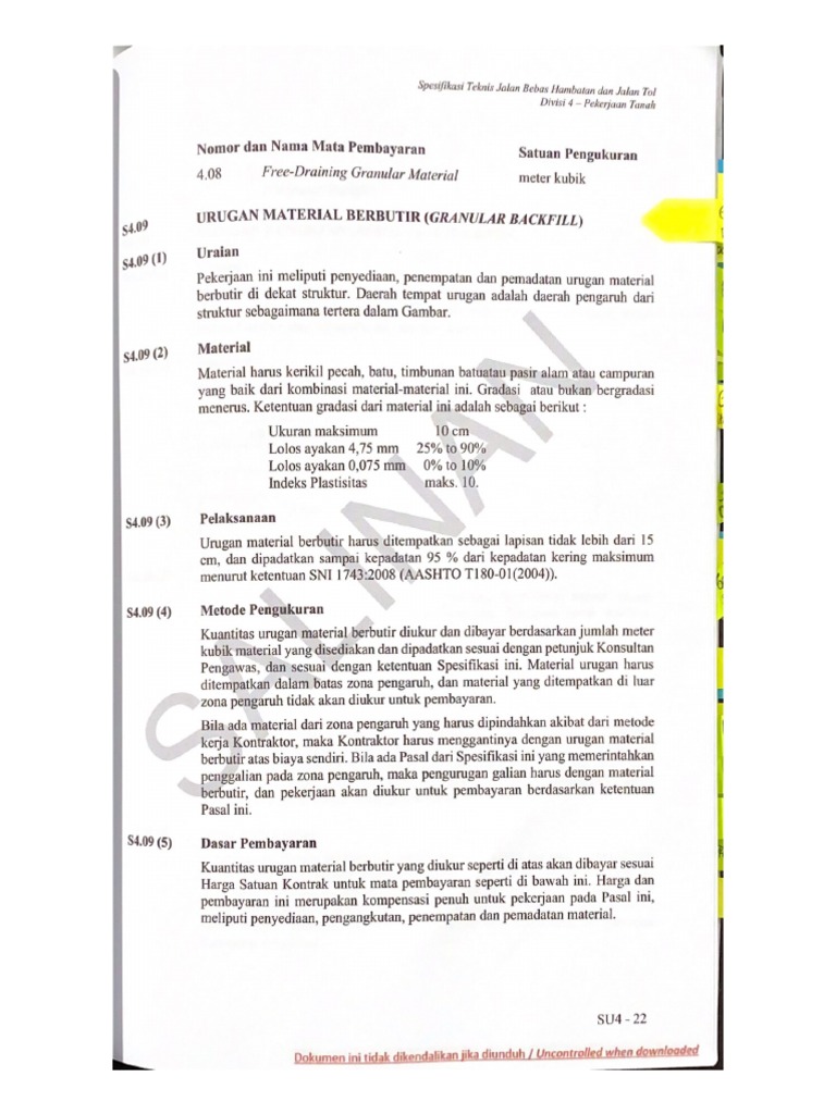 Spek Granular Backfill | PDF