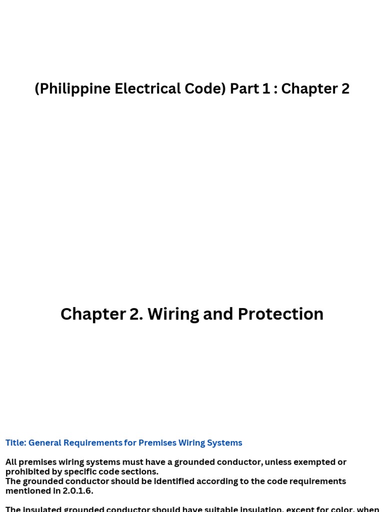 Philippine Electrical CodePart 1 Chapter 2final. | PDF | Electrical Wiring | Electrical Connector
