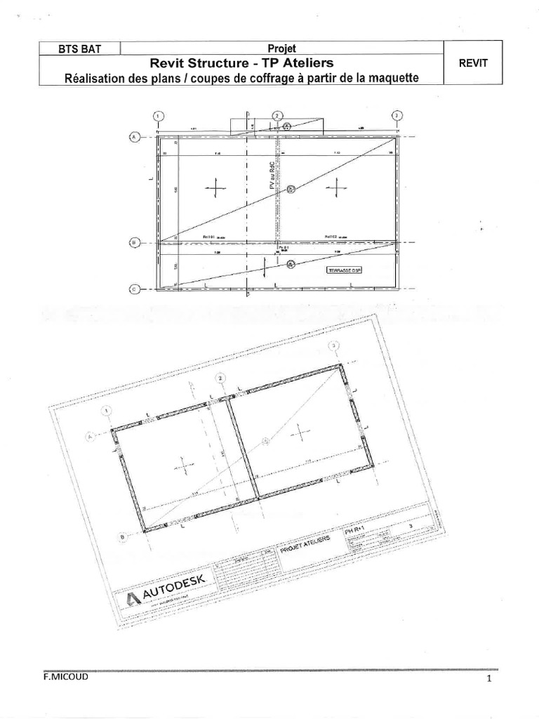 Plans Et Coupes de Coffrage | PDF