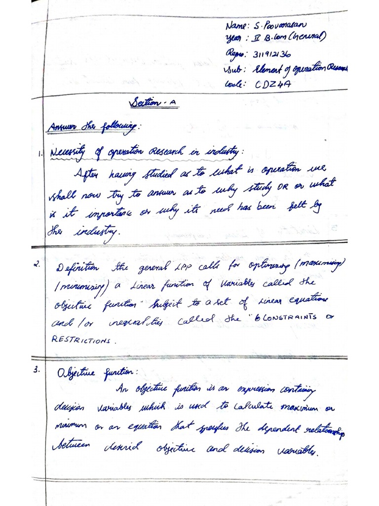 Elements of Operation Research | PDF