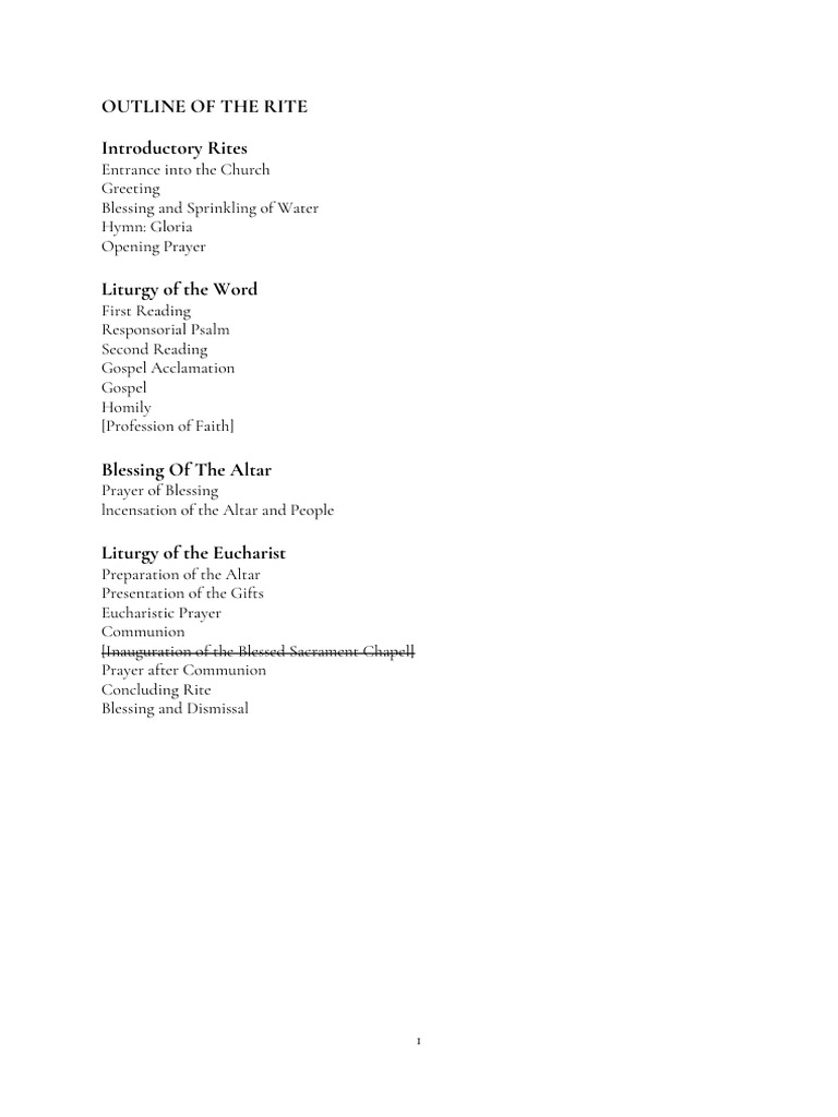 Church Dedication Ceremony Outline | PDF | Religion & Spirituality