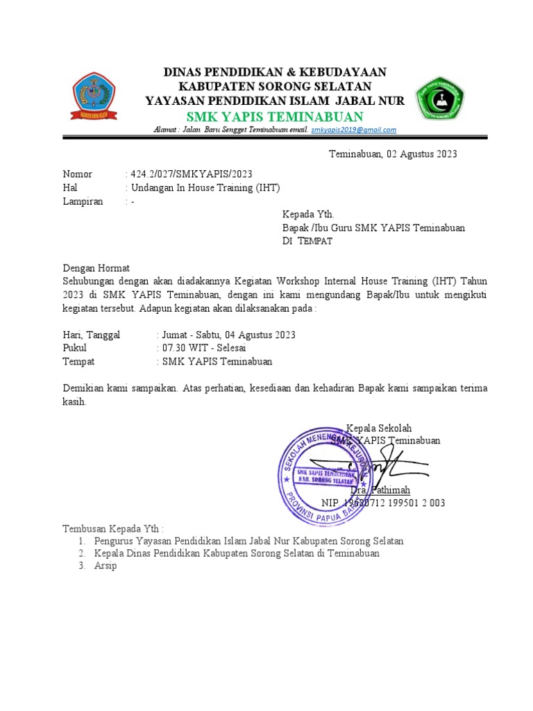 Undangan IHT 2023 | PDF