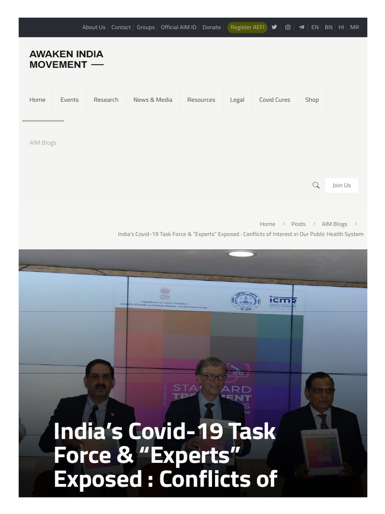 India's Covid-19 Task Force & "Experts" Exposed | PDF | Social Science