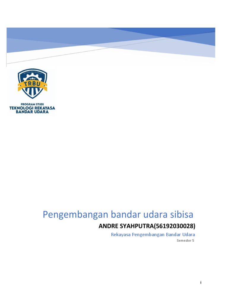 Laporan - Bandar Udara Sibisa | PDF