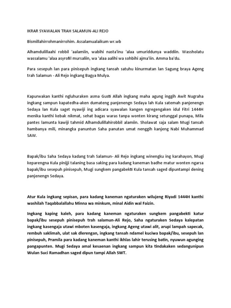 Ikrar Syawalan-wps Office | PDF
