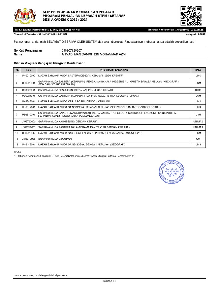 Ahmad Iman Danish Bin Mohammad Azmi Pdf