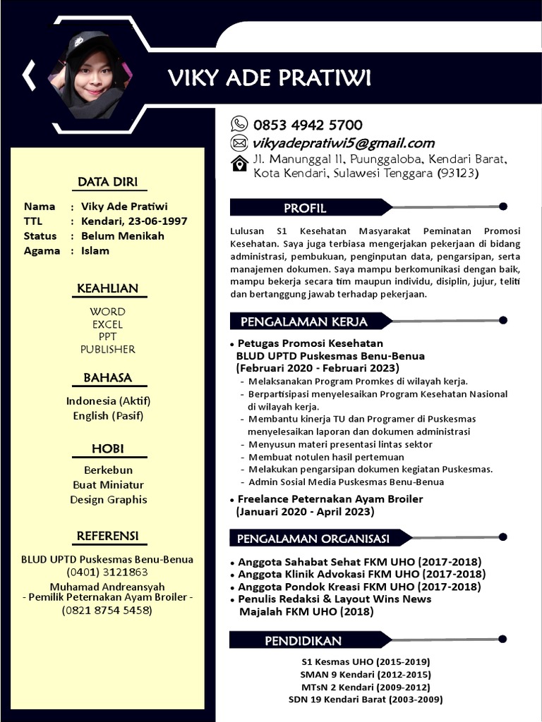 CV Viky Ade Pratiwi | PDF