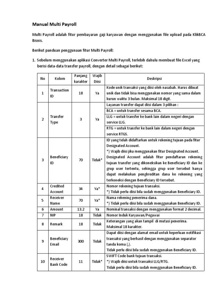 Manual MAT Multi Payroll | PDF