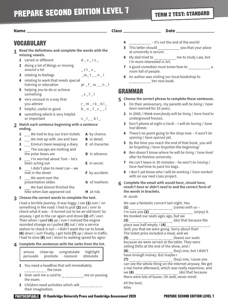 Prepare_2ed_7_Term2_test_standard | PDF