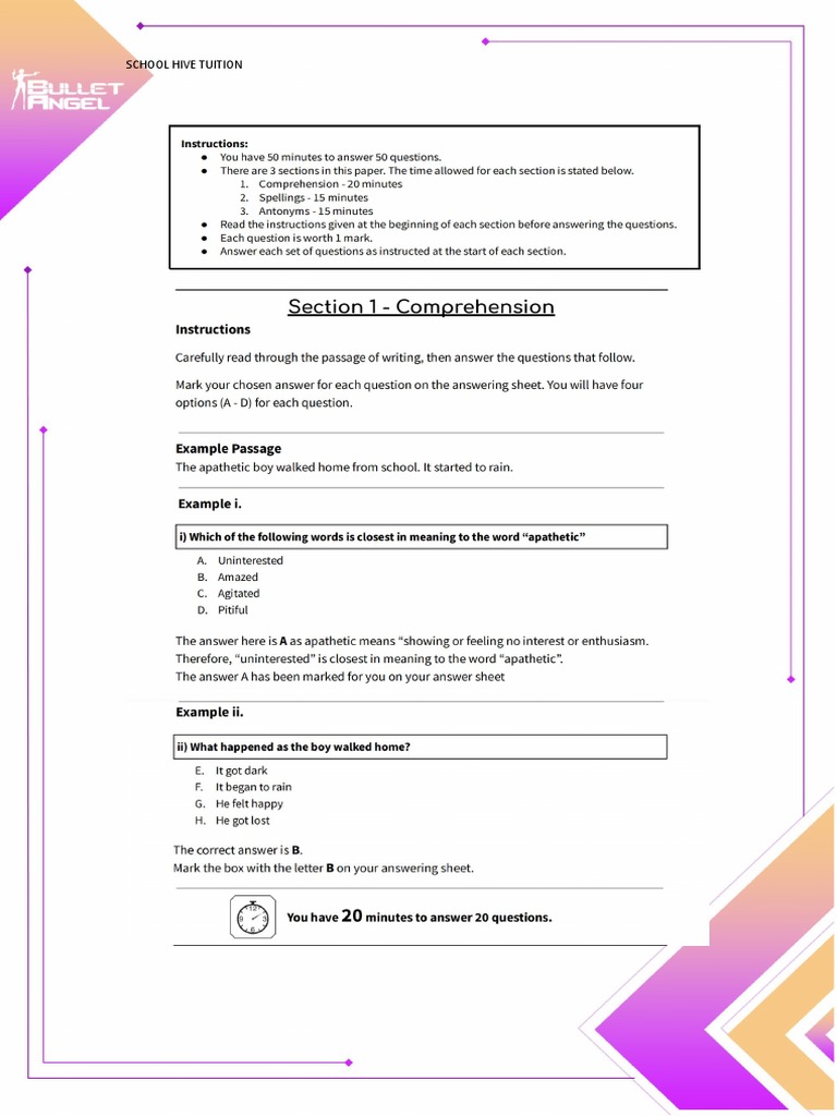 11+ Cem English Paper 1 | PDF