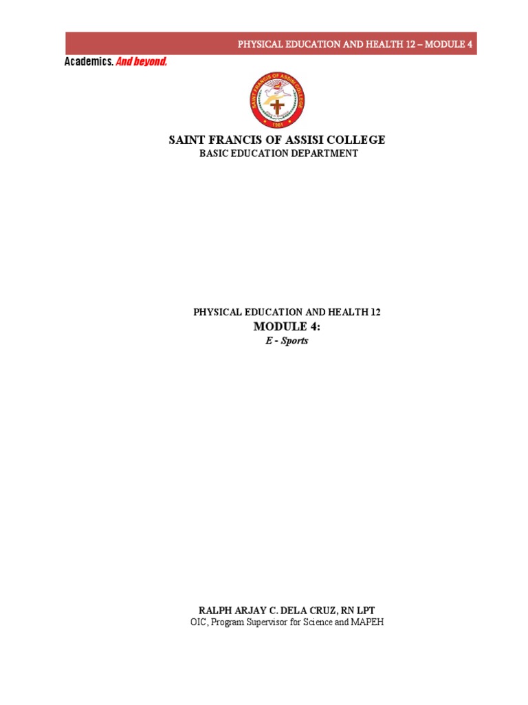 Peh 12 Module 4 | PDF